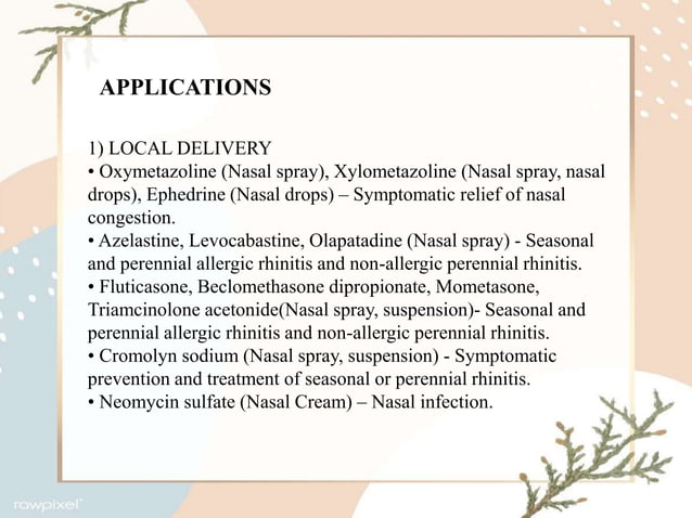 Intranasal drug delivery system | PPTX