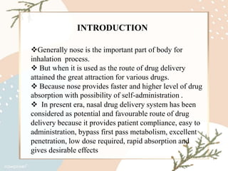 Intranasal drug delivery system | PPTX