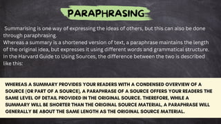 Sumamrising fand Paraphrasing for AS EGP | PDF