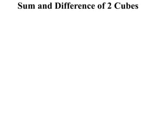 Sum and Difference of 2 cubes | PDF