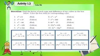 Sum and Difference of Two Cubes | PPTX