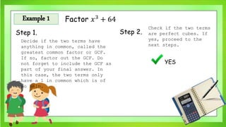 Sum and Difference of Two Cubes | PPTX