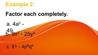 Factoring Sum and Difference of two cubes.pptx | Physics | Science