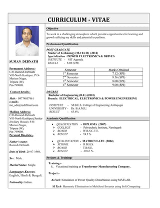 Suman debnath updated cv | PDF | Careers