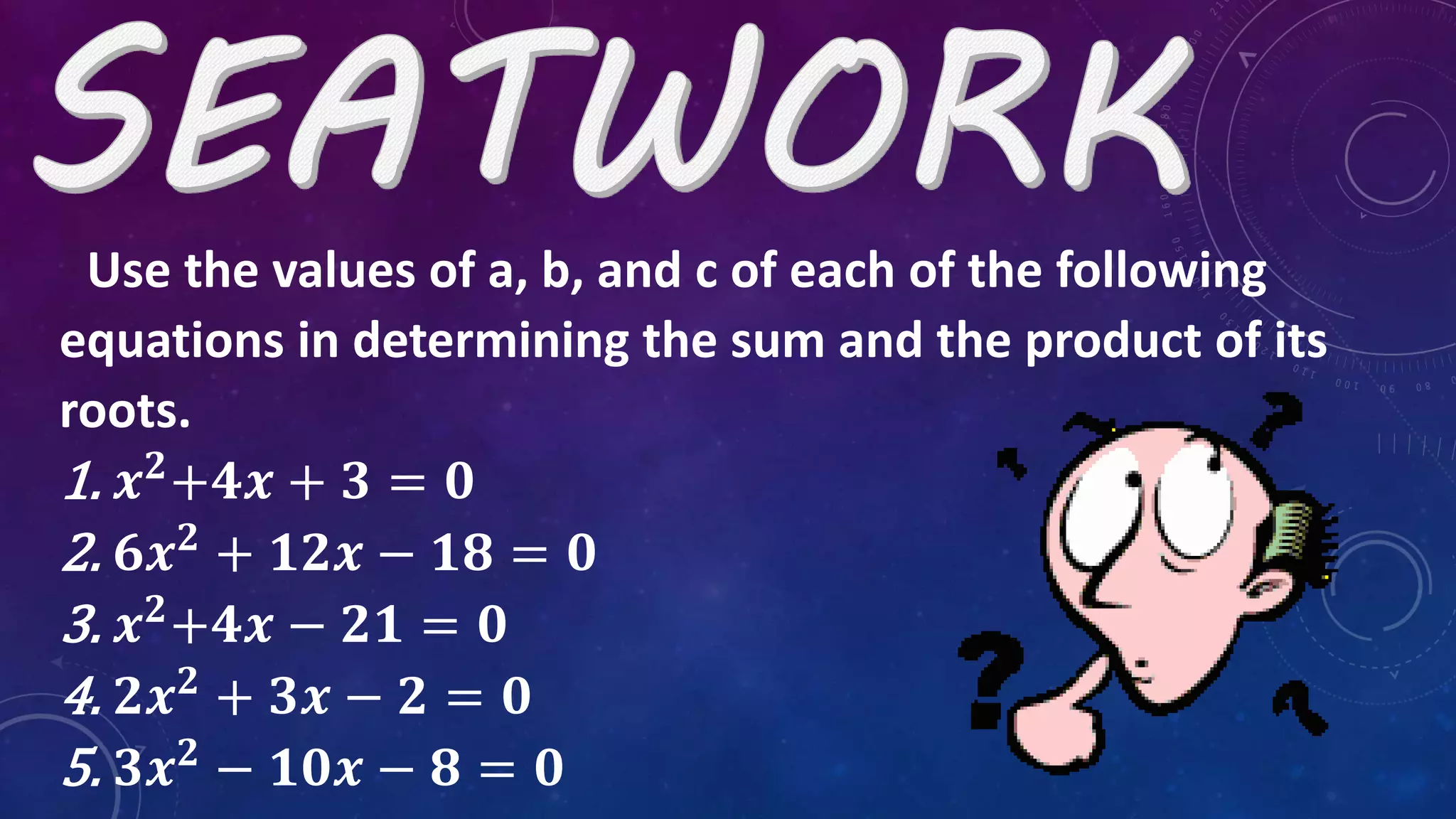 Sum and product of roots | PPTX