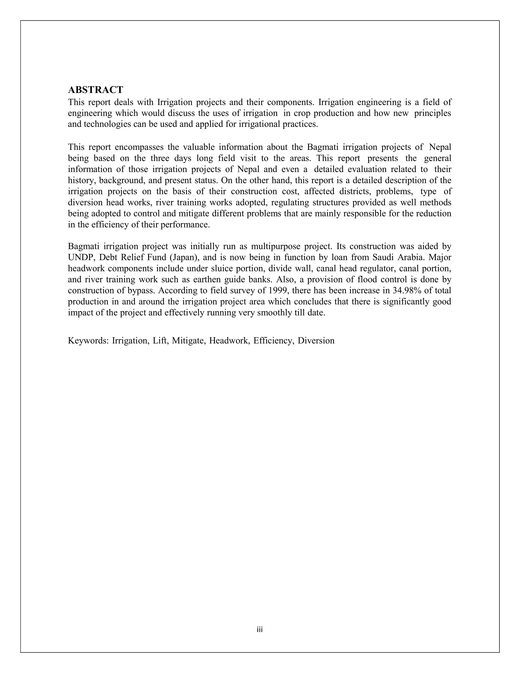 Irrigation and drainage engineering Field report .pdf