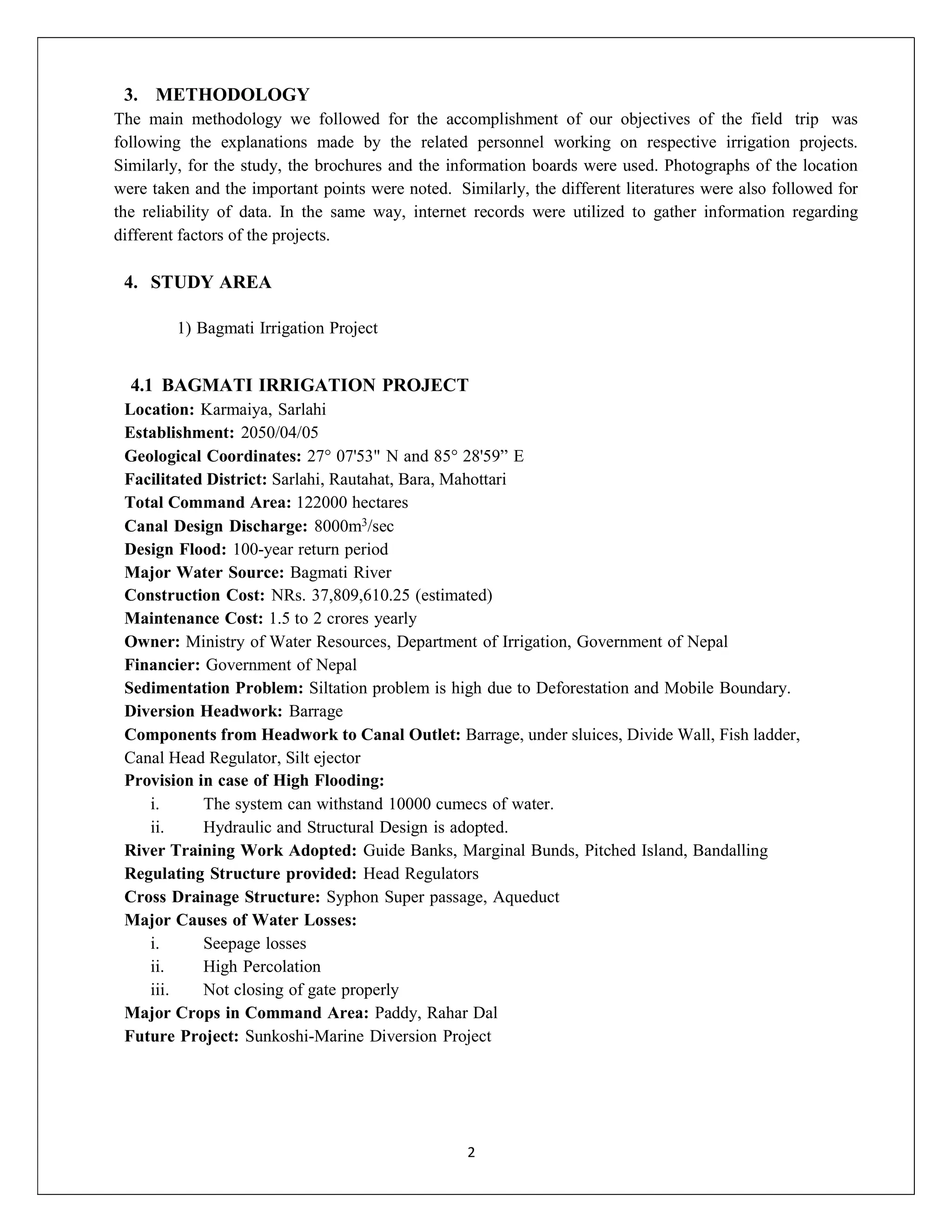 Irrigation and drainage engineering Field report .pdf