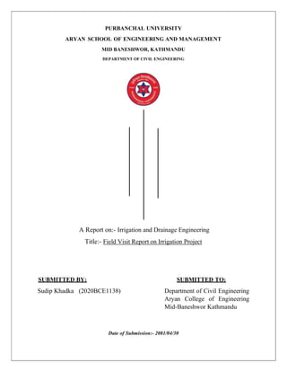 Irrigation and drainage engineering Field report .pdf
