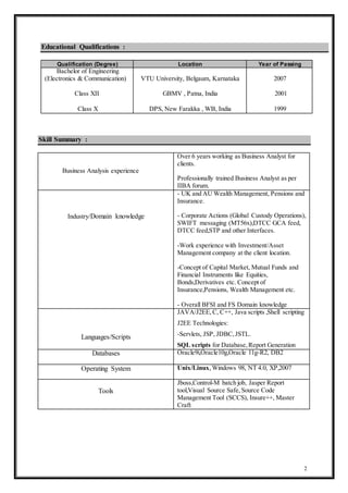 Suman kumar resume it_business_analyst_8.10yrs_exp | PDF