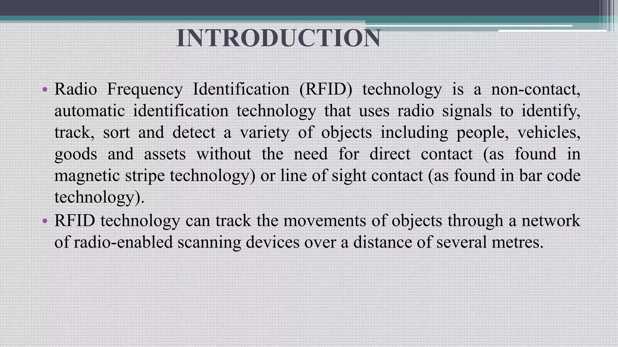 Radio Frequency Identification | PPTX