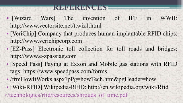 Radio Frequency Identification | PPTX | Internet of Things | Internet