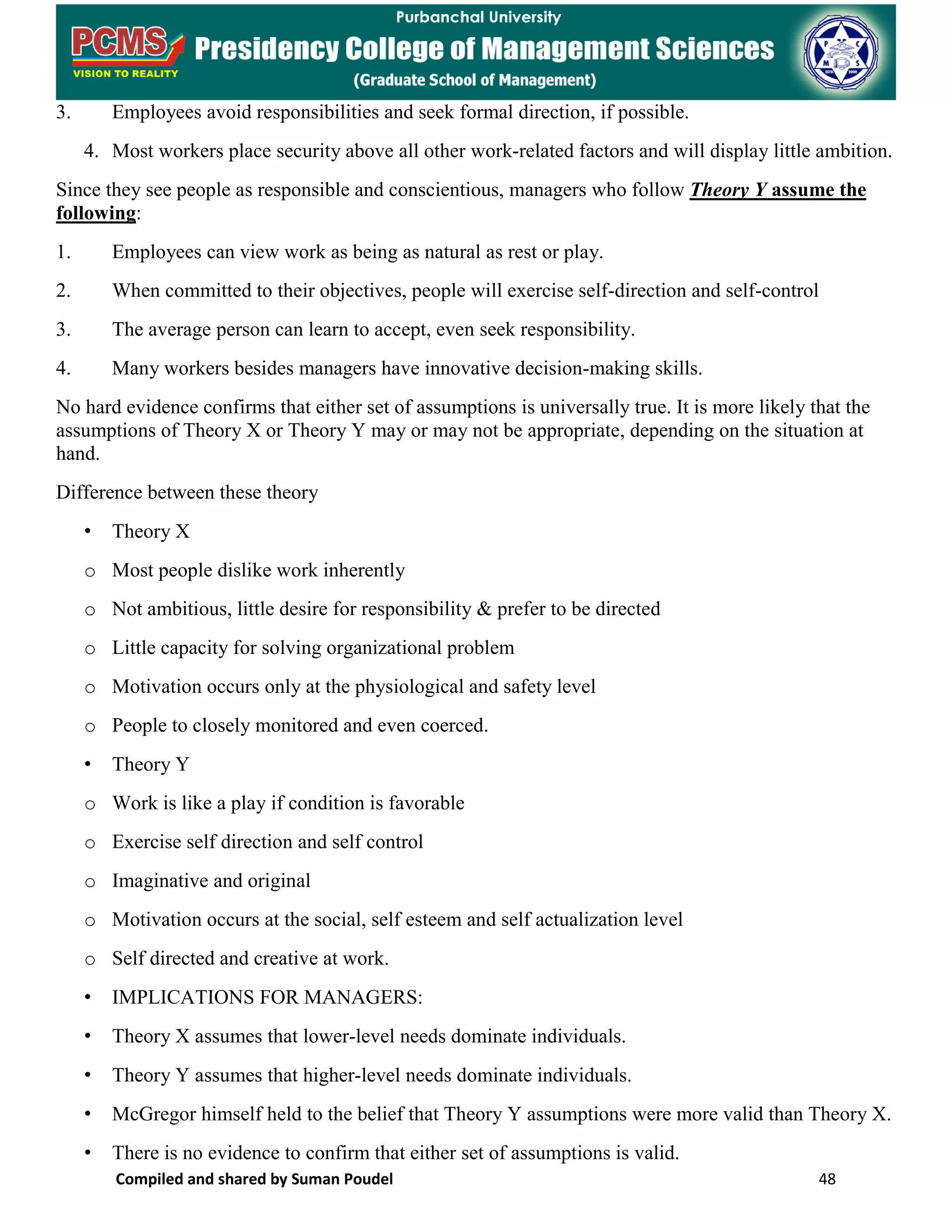 MBA 1s sem Organisational Behaviour Notes | PDF