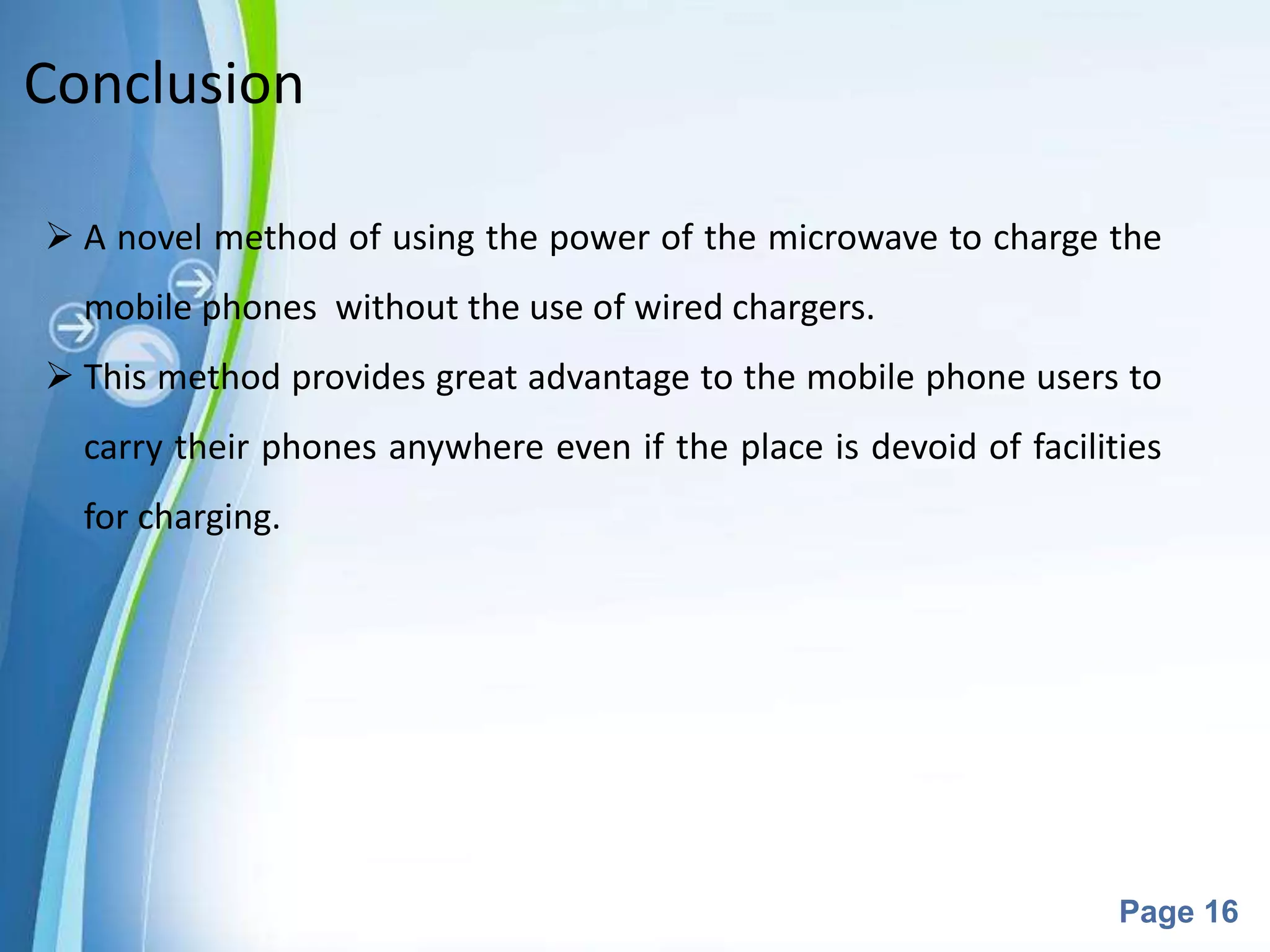 Wireless mobile charging using microwave | PPTX