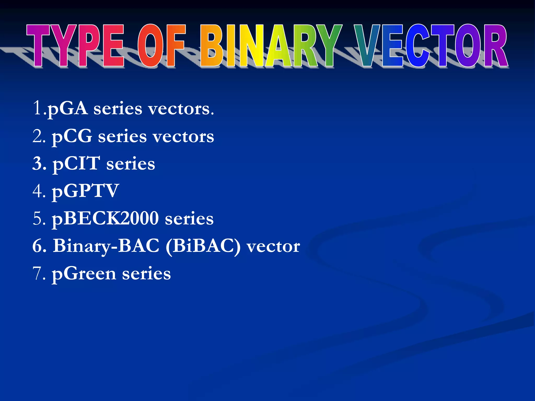 A comprehensive study of shuttle vector & binary vector and its rules of in gene transfer | PPTX