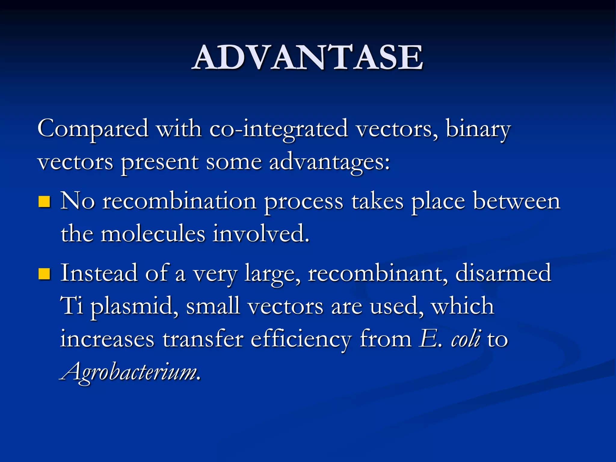 A comprehensive study of shuttle vector & binary vector and its rules of in gene transfer | PPTX
