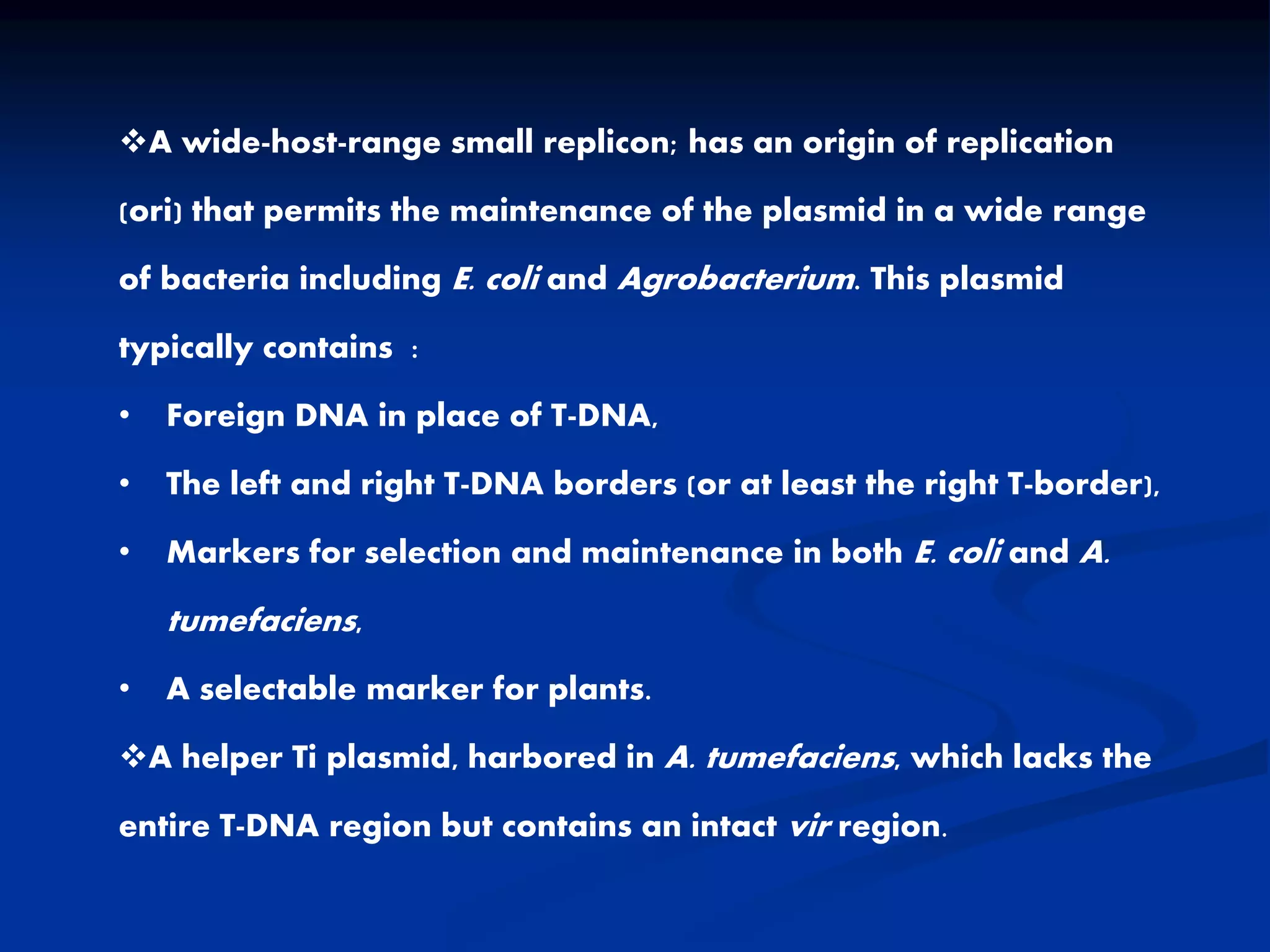 A comprehensive study of shuttle vector & binary vector and its rules of in gene transfer | PPTX
