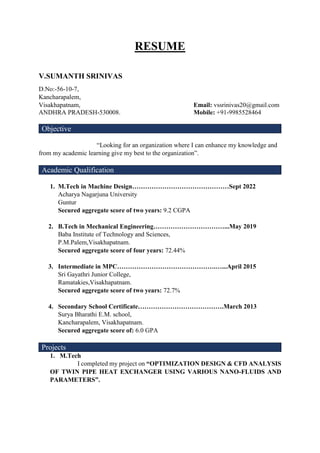 SUMANTH.docx | Education