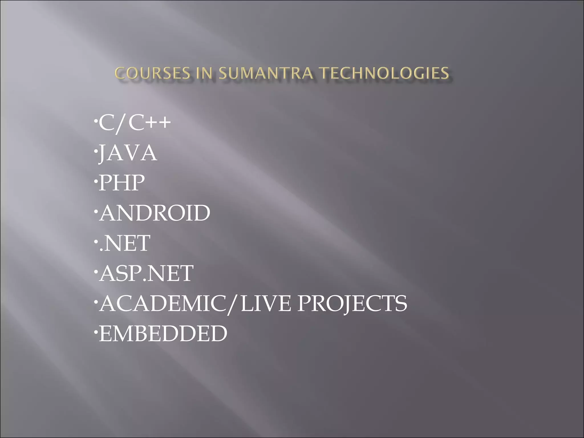 Sumantra technologies | PPT