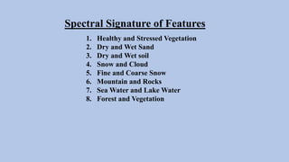 Spectral signature and spectral libraries | PPTX