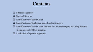 Spectral signature and spectral libraries | PPTX