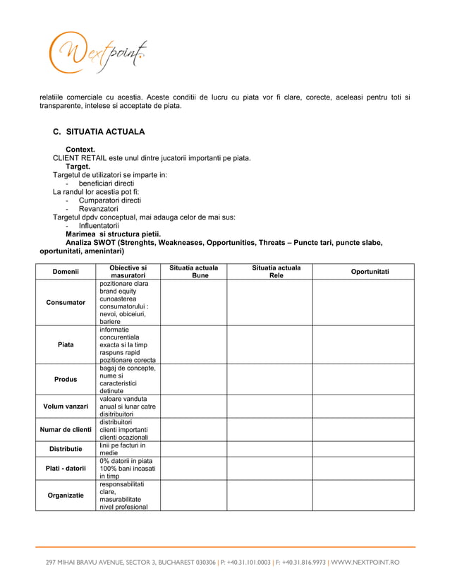 Sumar - plan de actiuni pentru cresterea vanzarilor | PDF