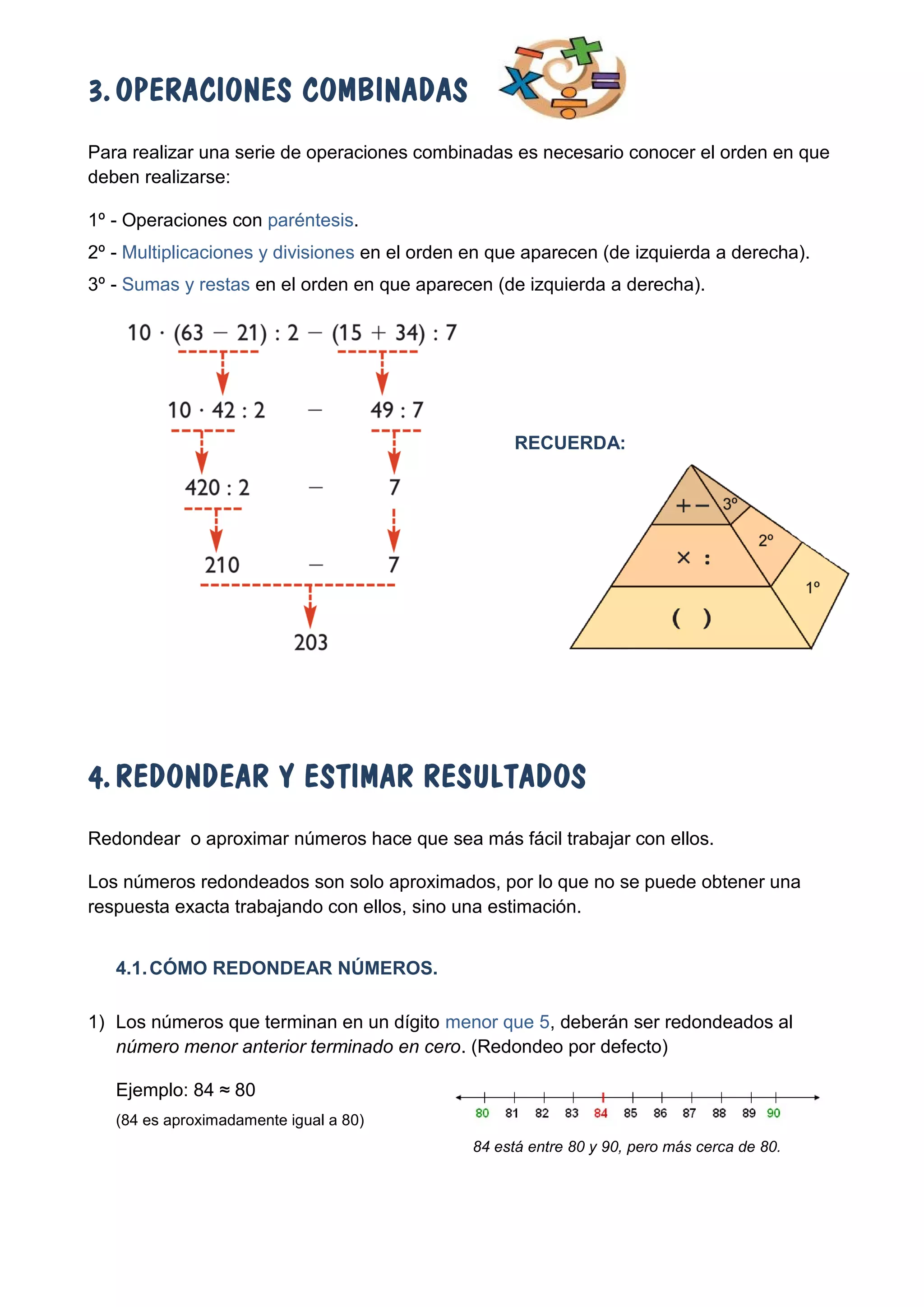 Suma, resta, multiplicación y división | PDF