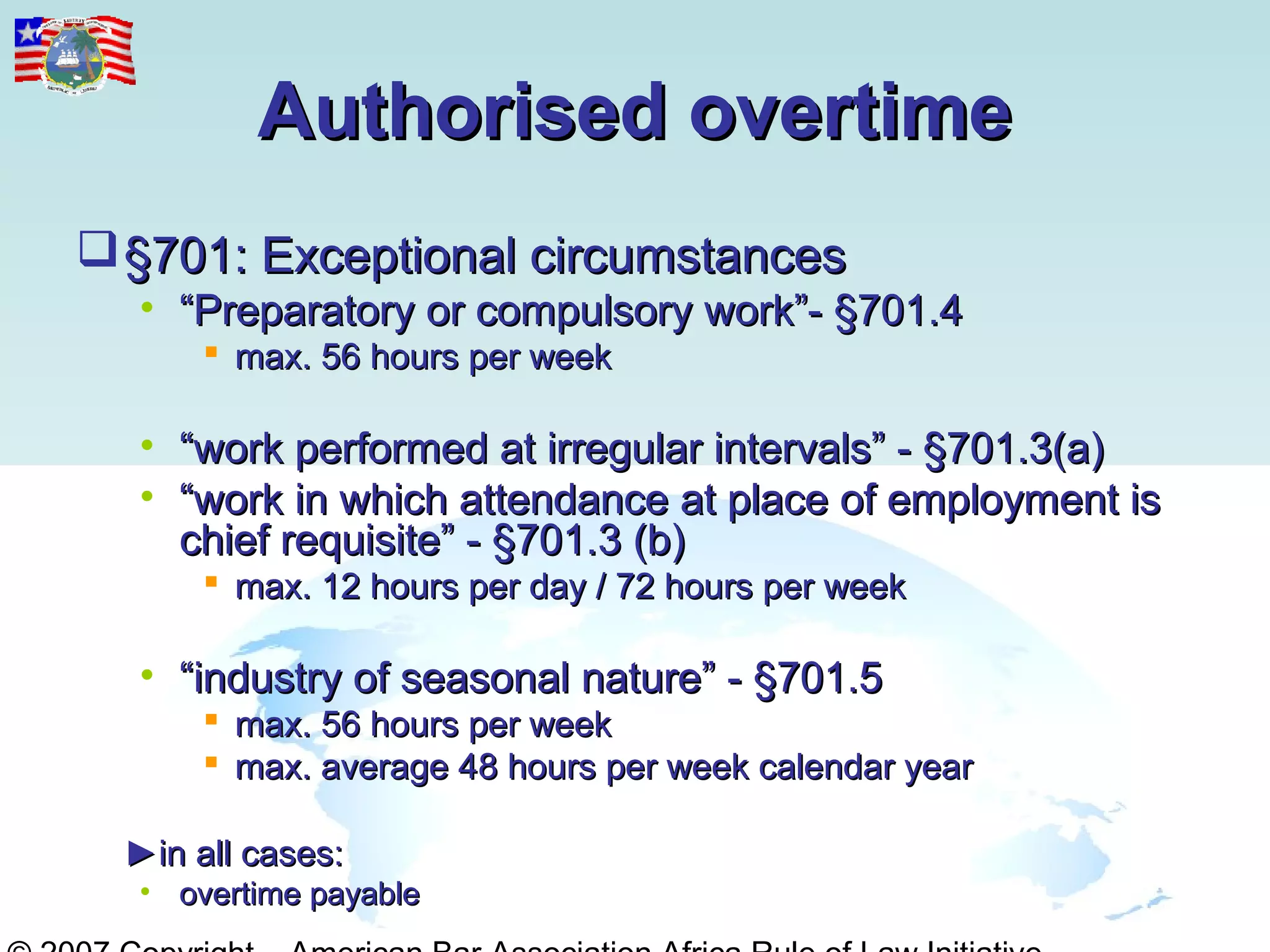 Sumary Of Liberian Labour Law | PPT