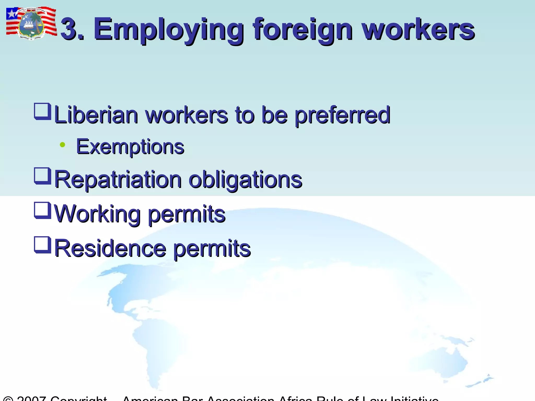 Sumary Of Liberian Labour Law | PPT