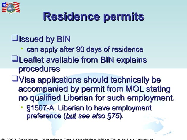 Sumary Of Liberian Labour Law | PPT