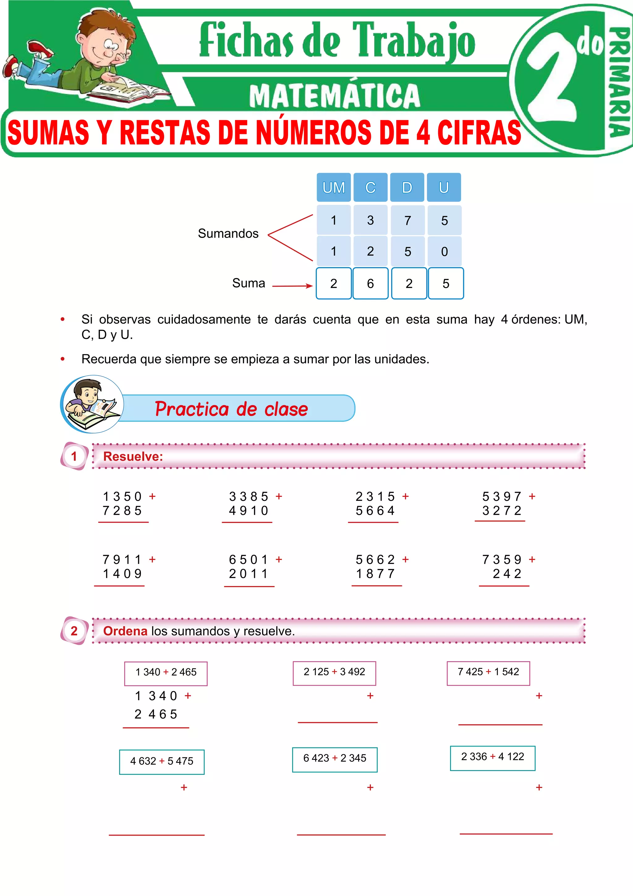 Suma Y Resta De Segundo Grado