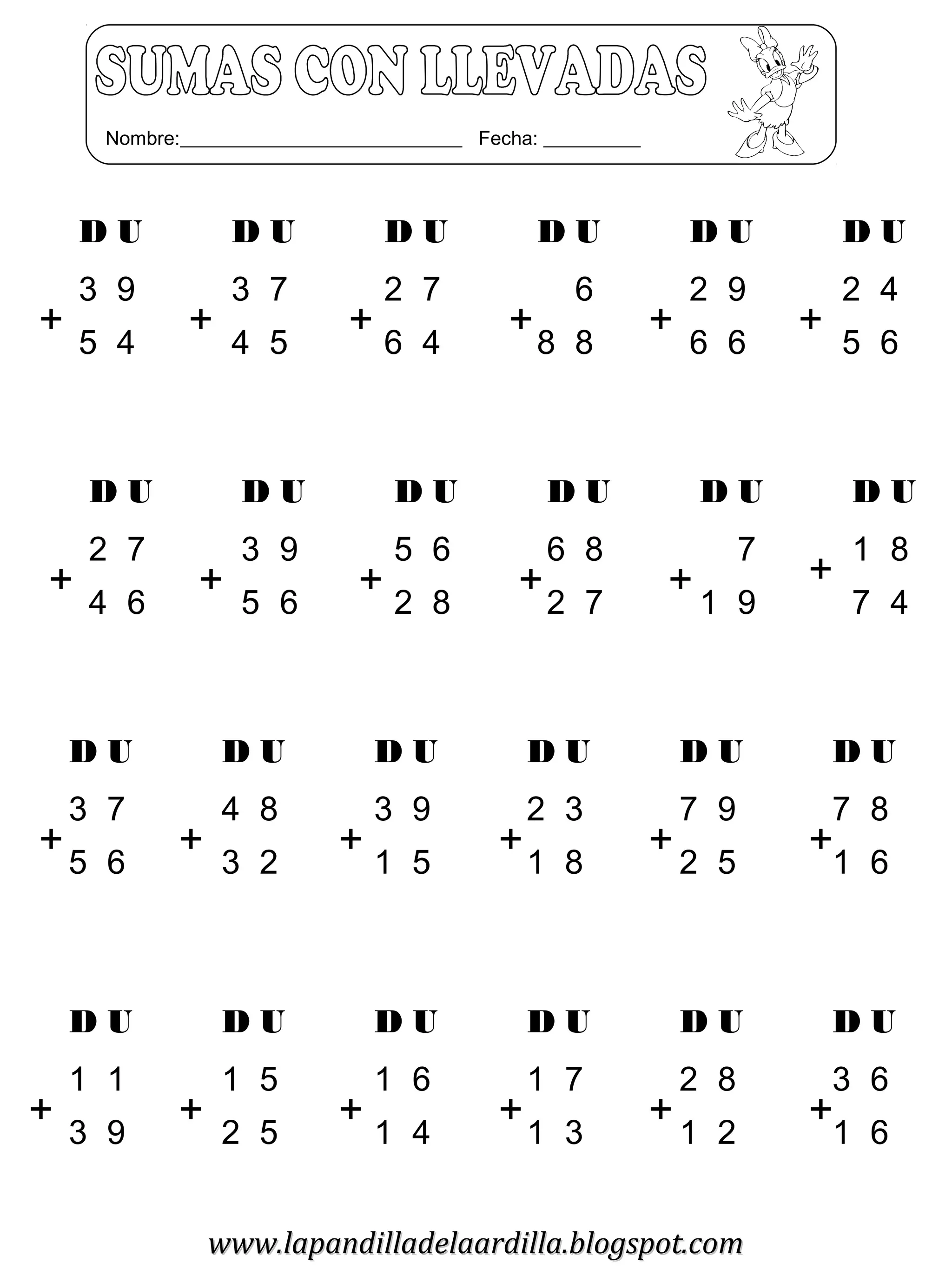 Sumas con llevadas | PDF
