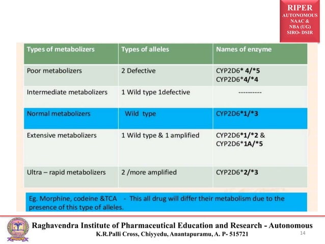 Polymorphism Affecting Drug Metabolism | PPTX