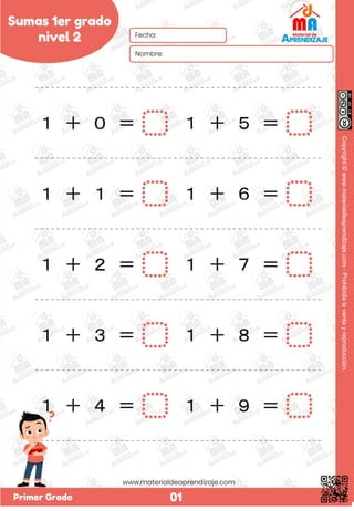 Sumas para primer grado nivel 2.pdf