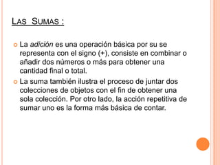 Sumas y restas | PPTX