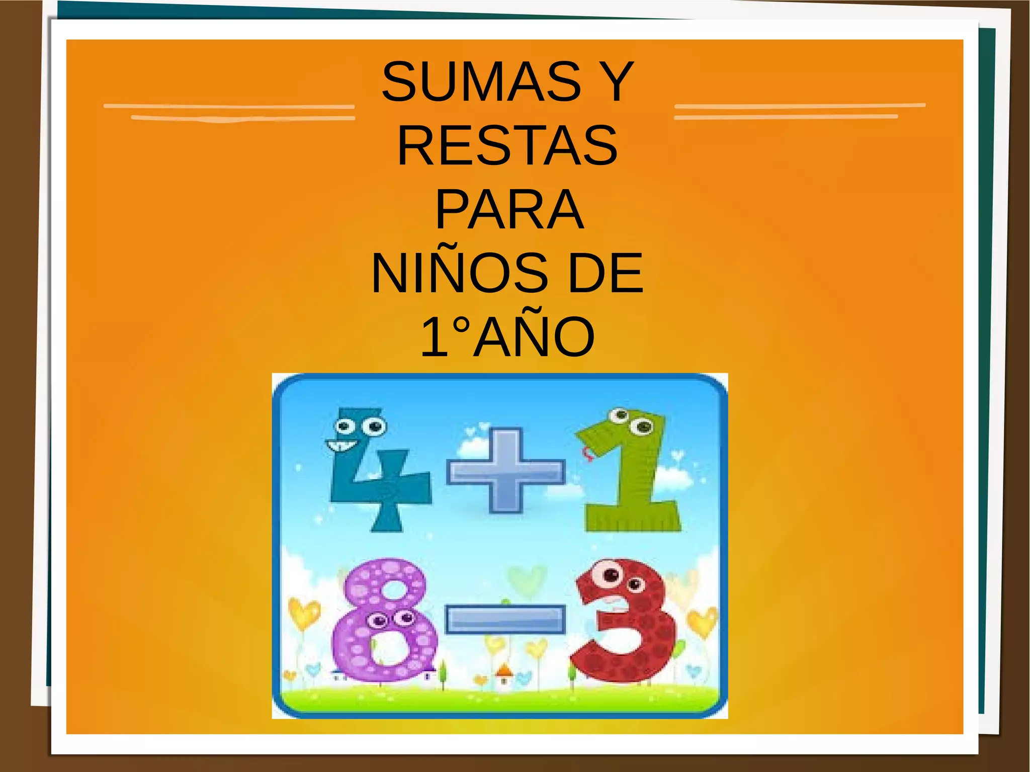 Sumas y restas primer grado | ODP
