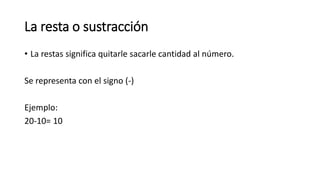 Sumas y restas | PPTX