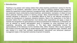 Impact Of Classroom Management Strategies On Students' Performance And ...