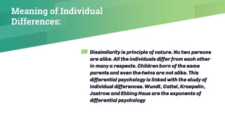 Individual Differences | PPT