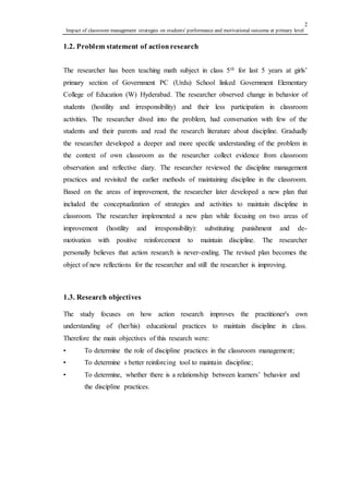 Impact Of Classroom Management Strategies On Students' Performance And ...
