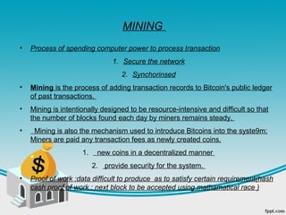 BIT COIN ,MINING & ATM | PPT