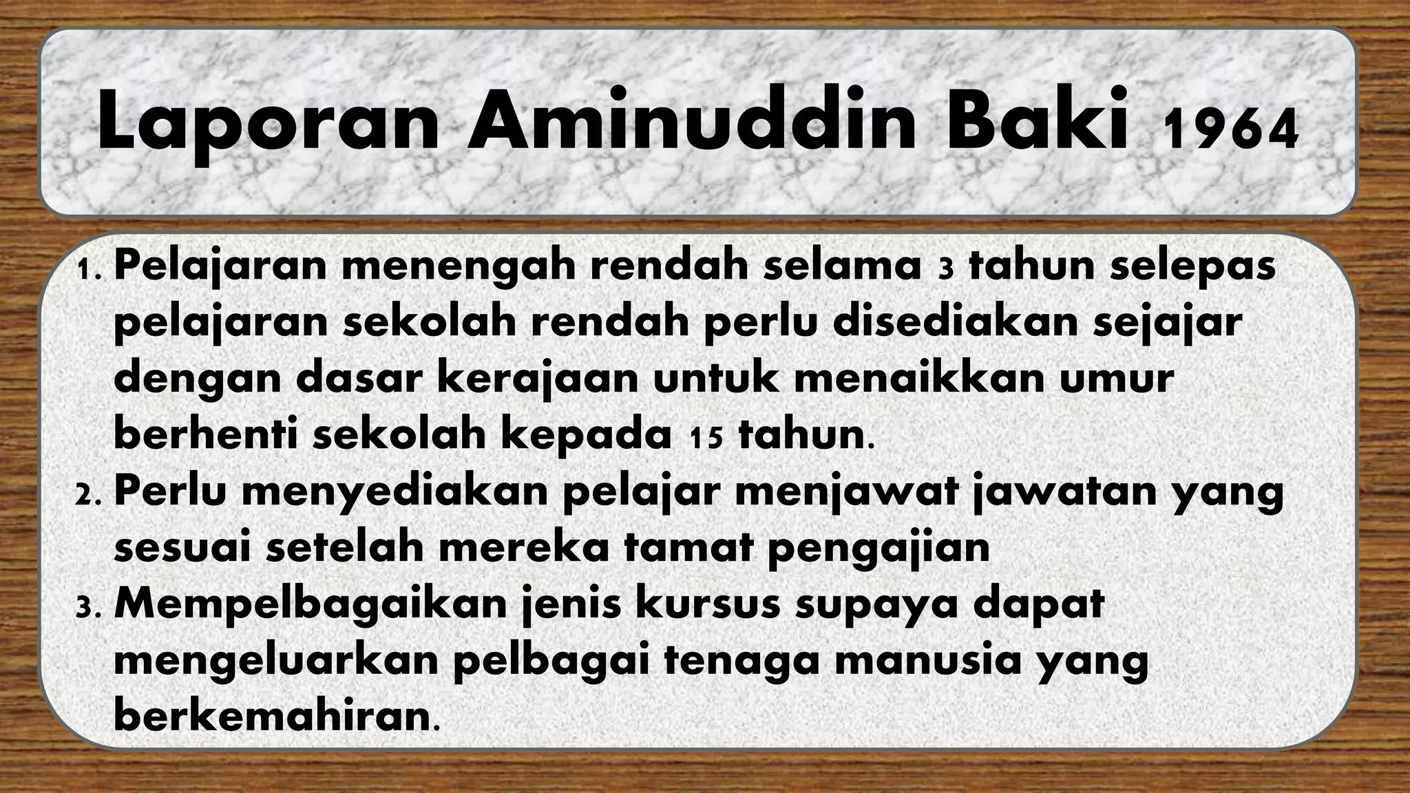 Laporan Aminuddin Baki 1964 | PPTX