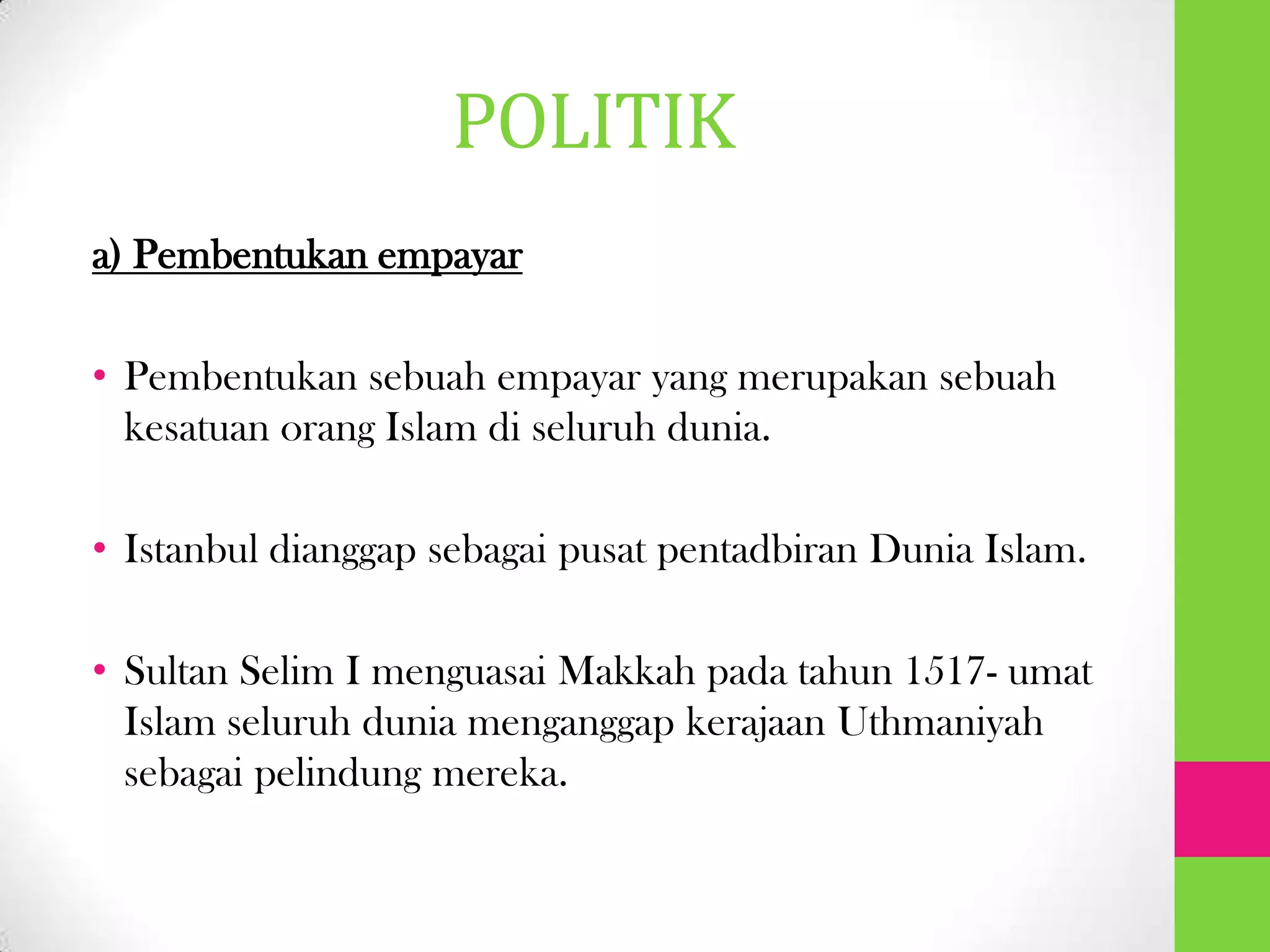 Sumbangan kerajaan uthmaniyah | PPTX