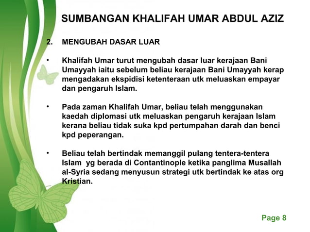 SUMBANGAN KHALIFAH UMAR ABDUL AZIZ | PPT