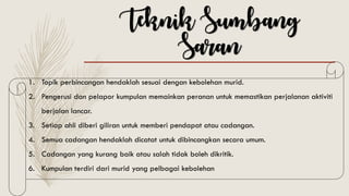 EDUP3033 Teknik Pengajaran: Sumbang Saran | PDF