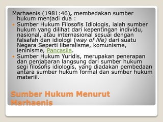 Sumber sumber hukum administrasi | PPTX