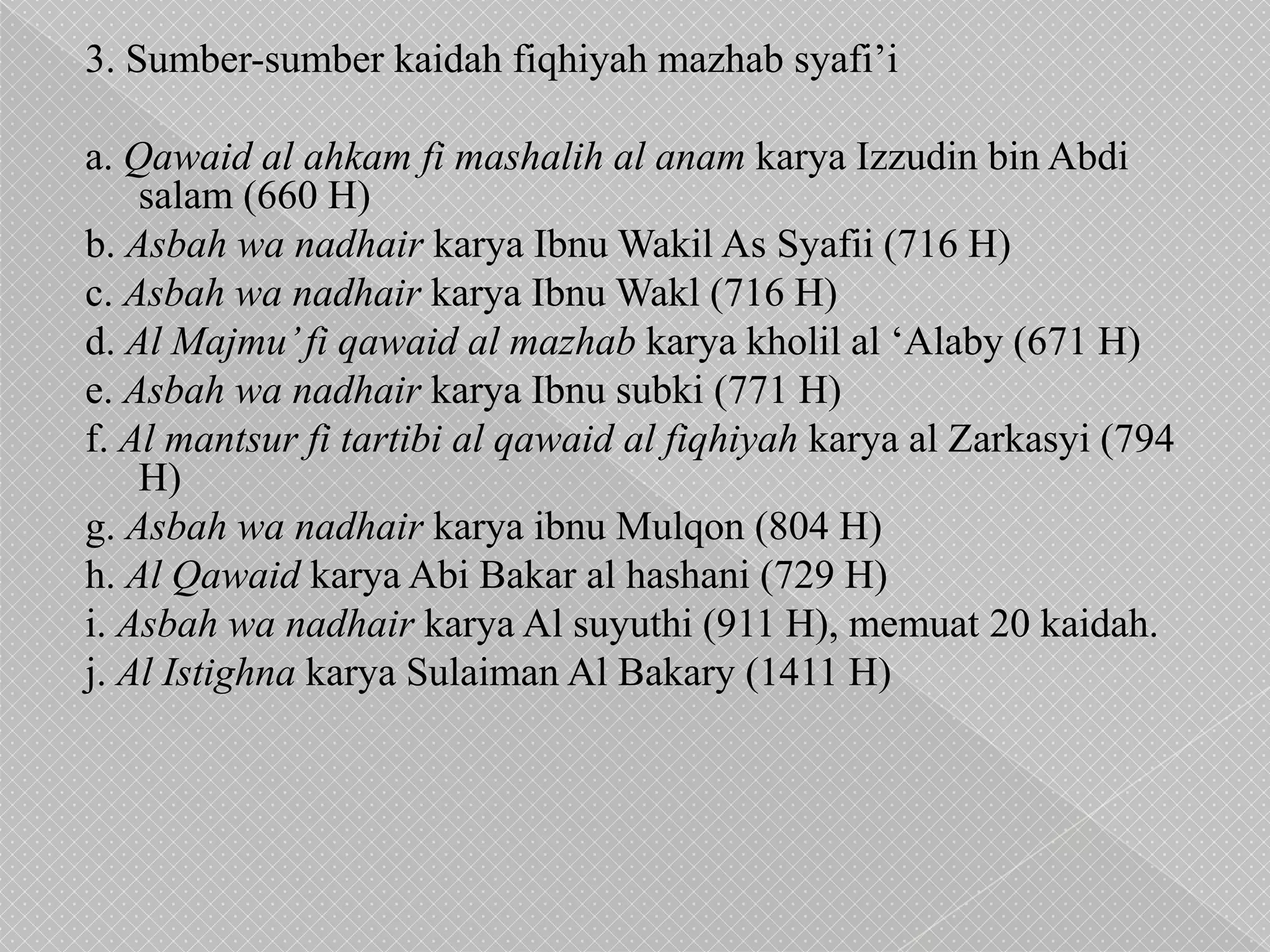 Sumber sumber kaidah fiqh | PPTX