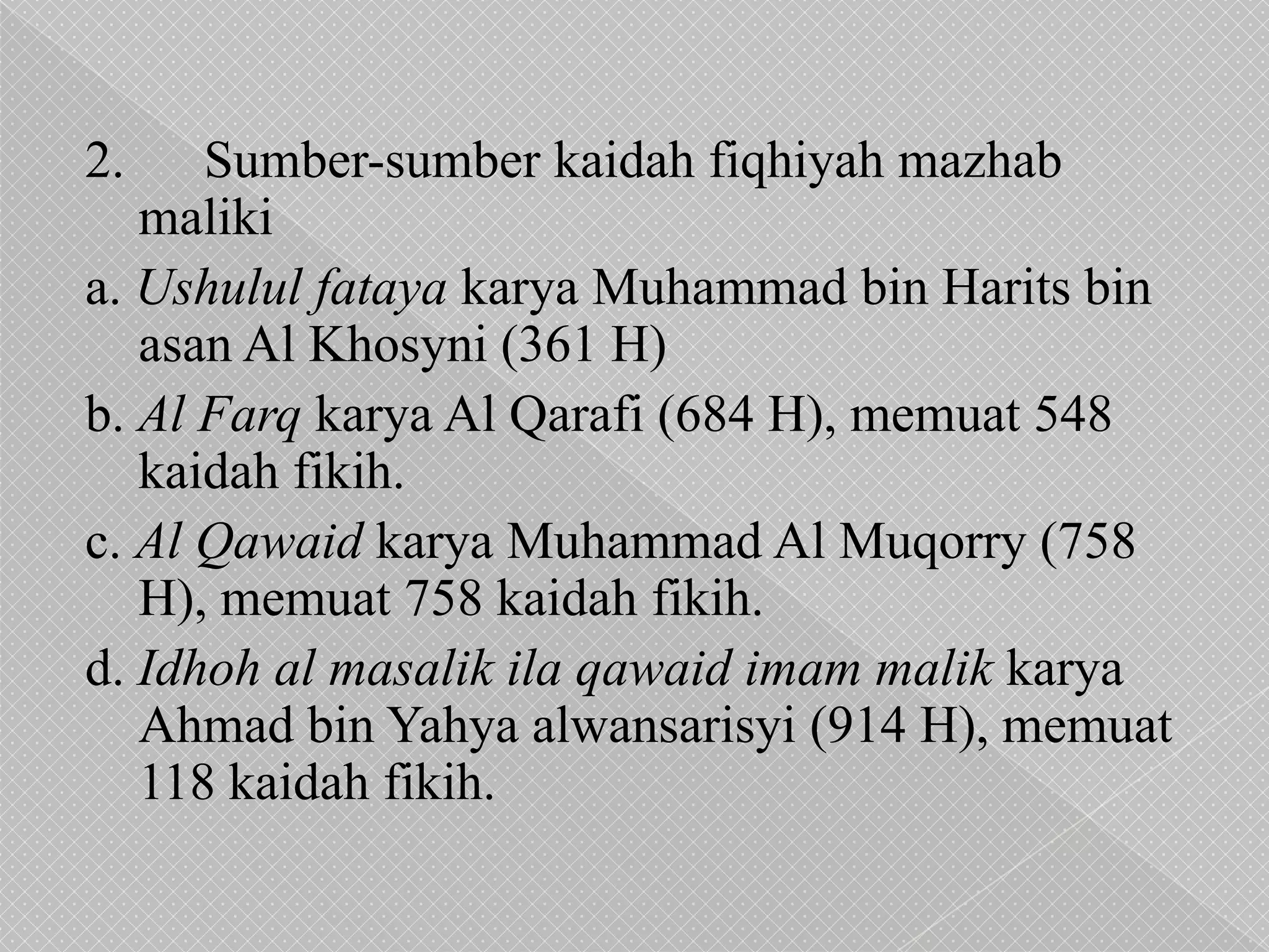 Sumber sumber kaidah fiqh | PPTX