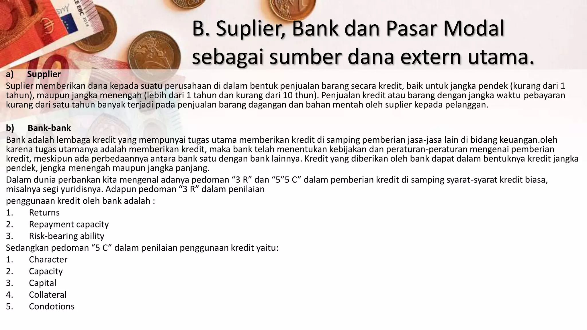 Bab 6 Sumber sumber penawaran modal | PPT