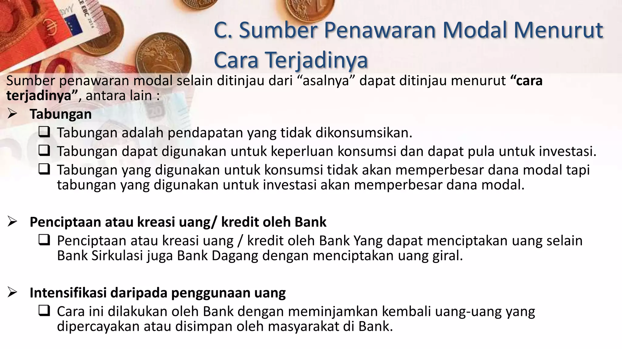 Bab 6 Sumber sumber penawaran modal | PPT