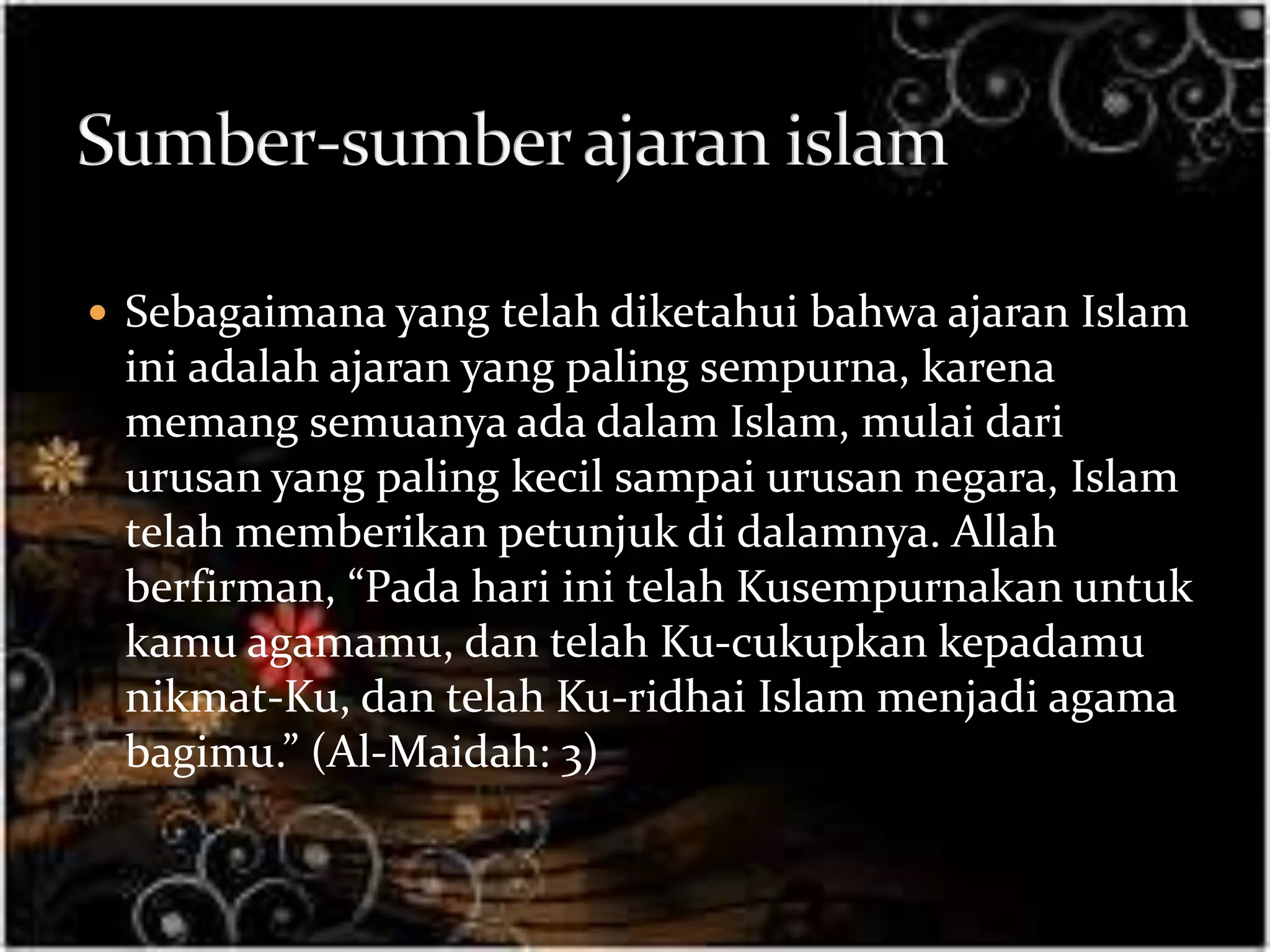 Sumber ajaran islam | PPT